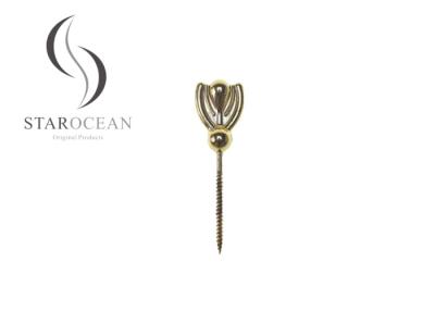 China Gold Smooth Finish Coffin Ornament Screw PS05 - 45mm/55mm Length, Plastic & Metal Construction, 2000 Pcs MOQ for sale