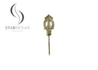 China Golden Plastic Coffin Screws 45mm/55mm with Steel Core - Vacuum Metalized Funeral Hardware PS04 for sale