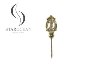 China Golden Plastic Coffin Screws 45mm/55mm with Steel Core - Vacuum Metalized Funeral Hardware PS04 for sale