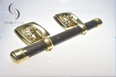 China Gold Casket Swing Bar Set Model G - 38cm & 174cm Steel Bars with Zamak Lugs for Wooden Coffins for sale