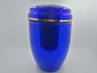 China European Style Aluminum Funeral Urn 158mm x 200mm with Custom Decoration - High Strength Alloy Construction for sale
