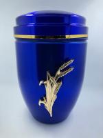 China Custom Aluminum Funeral Urn with Zinc Alloy Decoration - 158mm Diameter, 200mm Length for Ash Containment for sale