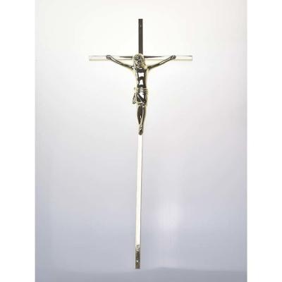 China ABS Plastic Jesus Cross Coffin Decoration 45×19cm with Gold/Silver/Bronze Electroplating - Model PJ-05 for sale