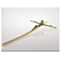 China ABS Plastic Jesus Cross Coffin Decoration 45×19cm with Gold/Silver/Bronze Electroplating - Model PJ-05 for sale