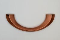 China ZH004AC Antique Copper Plated Half-Moon Coffin Handle 20.5x7.5cm Zinc Alloy 150kg Capacity for sale