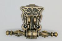 China ZH005T Brass Plating Metal Coffin Handles - Zinc Alloy Construction with 150kg Load Capacity and 30cm Length for sale