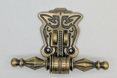 China ZH005T Brass Plating Metal Coffin Handles - Zinc Alloy Construction with 150kg Load Capacity and 30cm Length for sale