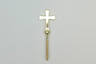 China ZS11 Gold-Plated Cross-Shaped Coffin Screw Cover - Zamak Alloy, 2000 Sets MOQ, 30-Day Delivery for sale