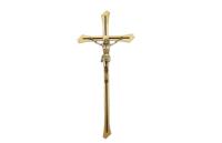 China TD001 Brass Crucifix Tombstone Decoration - Bronze Finish, 1000pcs MOQ, Lightweight Cemetery Ornament for sale