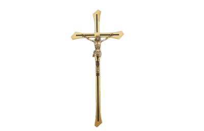 China TD001 Brass Crucifix Tombstone Decoration - Bronze Finish, 1000pcs MOQ, Lightweight Cemetery Ornament for sale