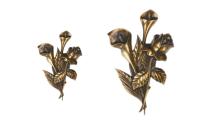 China TD023 Calla Lily Design Bronze Tombstone Decoration - Brass Material, 1000pcs MOQ, SGS Certified for sale