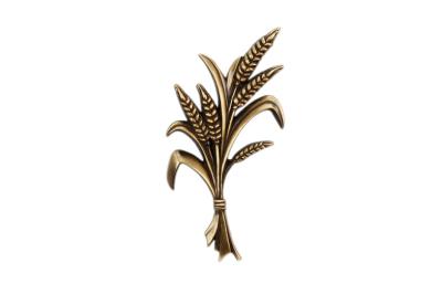 China TD022 Flower Pattern Brass Grave Decoration with Crucifix Design - 1000pcs MOQ, Bronze Finish for sale