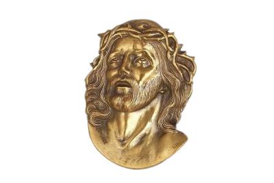 China TD003 Jesus Portrait Brass Grave Headstone Decorations - Bronze Finish, 1000pcs MOQ, 30-Day Delivery for sale