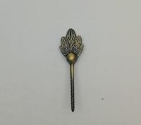 China Leaf Shape Coffin Screws 2.6×9cm Zamak Material with SGS Certification for Funeral Casket Decoration for sale