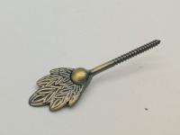 China Leaf Shape Coffin Screws 2.6×9cm Zamak Material with SGS Certification for Funeral Casket Decoration for sale