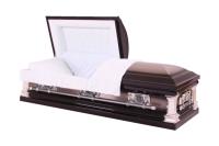 China Natural Brushed Silver Metal Casket with Swing Handle - 83