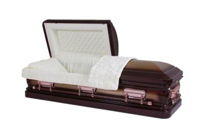 China 18-Gauge Steel Casket with Gold Brush Heritage Bronze Finish - 83