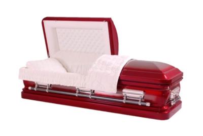 China MC09 Roseo Finished Metal Coffin with Rounded Corners - 83