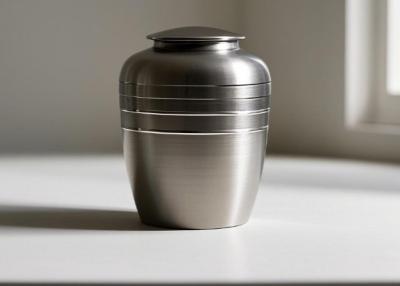 China Custom Paint Color Aluminum Funeral Urns - 158mm Diameter, 200mm Length with Zinc Alloy Decoration for sale
