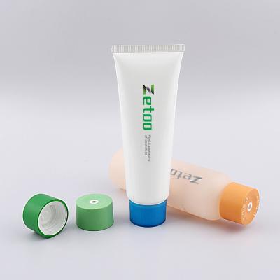 China 40mm Custom Facial Cleanser Tubes with Two-Color Matt Center-Dispensing Caps 50ml-125ml Capacity for sale