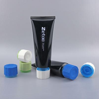 China 40mm Diameter D40 Round Cosmetic Tubes with Leather Texture Screw Caps - 70ml to 180ml Capacity Customizable Packaging for sale