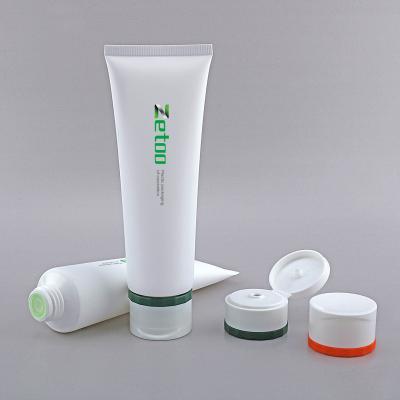China 40mm Diameter Double-Layer Flip Top Squeeze Tubes 50ml-125ml Capacity for Creams and Lotions for sale