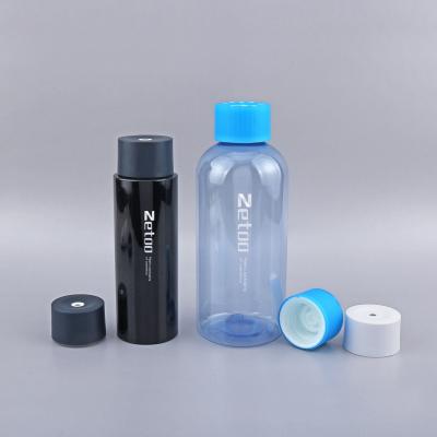 China Custom PET Cosmetic Bottles with 40mm Two-Color Matte Center-Dispensing Cap - P3-A Model with 4.2mm Outlet for sale