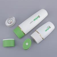 China Custom PE Oval Soft Touch Sunscreen Bottle with 40mm Two-Color Matt Center-Dispensing Cap and 4.2mm Outlet for sale