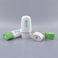 China Custom PE Oval Soft Touch Sunscreen Bottle with 40mm Two-Color Matt Center-Dispensing Cap and 4.2mm Outlet for sale