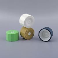 China Transparent Plastic Cosmetic Bottle 250ml 300ml with 40mm Leather Texture Center-Dispensing Cap for sale