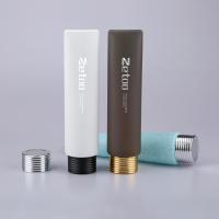 China Soft Touch PE Cosmetic Bottle 120ml Custom Empty Bottle with 40mm Matt Screw Cap for sale