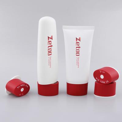 China D40 40mm Oval Sunscreen Tube with Two-Color Woven Pattern Center-Dispensing Cap - 100ml to 150ml Capacity for sale