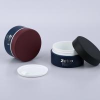China 50ml Custom Two-Color Soft Touch Plastic Cosmetic Jar with Matte Cap for Creams and Lotions for sale