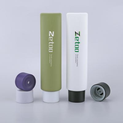 China 120ml Soft Touch PE Cosmetic Bottle with 35mm Two-Color Center Dispensing Cap for Creams and Lotions for sale