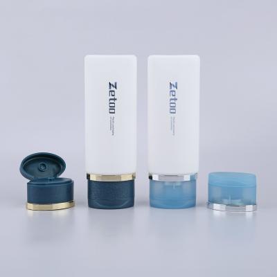 China 60ml Soft Touch PE Sunscreen Tube with 35mm Oval Flip Top Cap - Custom Cosmetic Packaging for sale