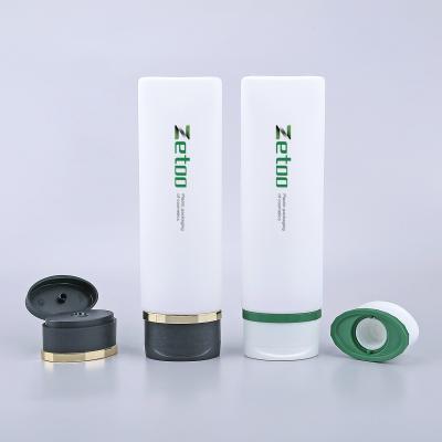 China Customized 120ml PE Sunscreen Tube with 40mm Flip Top Cap - Refillable Cosmetic Packaging for sale