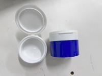 China 100ml Blue PP Cosmetic Jar with Flip Cap - Customizable Cream Container for Beauty Products for sale