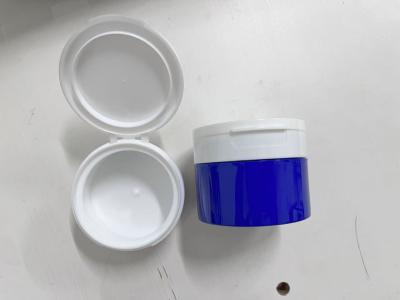 China 100ml Blue PP Cosmetic Jar with Flip Cap - Customizable Cream Container for Beauty Products for sale