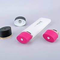China Custom 120ml PE Oval Cosmetic Bottle with D40 Two-Color Center Dispensing Cap for Skin Care Products for sale