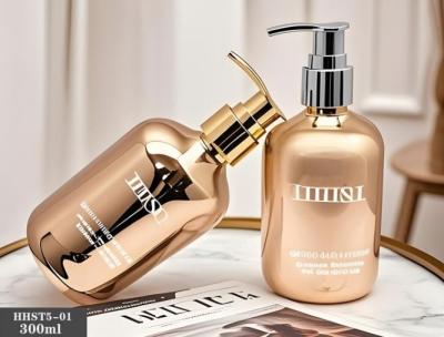 China Customized 300ml PET Plastic Bottle with PP Pump for Cosmetic Lotion for sale