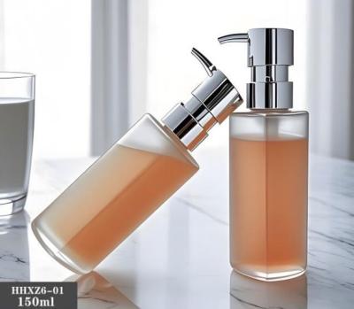 China Customized 150ml PET Plastic Bottle Square with PP Pump for Cosmetic Lotion for sale
