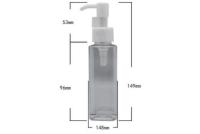 China Customized 150ml PET Plastic Bottle Square with PP Pump for Cosmetic Lotion for sale