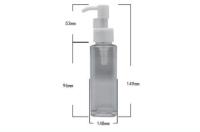 China Customized 100ml PET Plastic Square Bottle with PP Pump for Cosmetic Lotion for sale