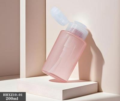 China Customized Plastic Cleansing Water Bottles 200ml PET Bottle with Press Pump for sale
