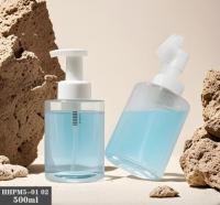 China Customized Plastic Cleanser Bottles 500ml PET Bottle with Foam Pump for sale