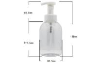 China Customized Plastic Cleanser Bottles 500ml PET Bottle with Foam Pump for sale