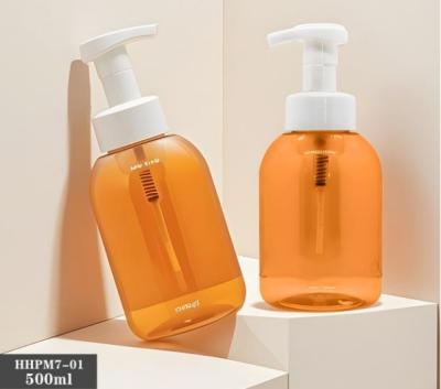 China Customized Plastic Cleanser Bottles 500ml PET Bottle with Foam Pump for sale