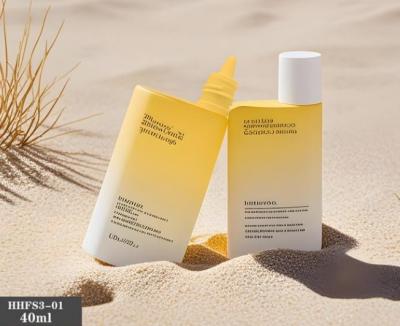 China Customized 40ml PE Plastic Sunscreen Bottle with PP Pump for Cosmetic Lotion for sale
