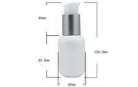 China Customized Plastic Sunscreen Bottles 50ml PE Bottle with Serum Pump for sale