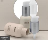 China Customized Plastic Sunscreen Bottles 50ml PE Bottle with Serum Pump for sale